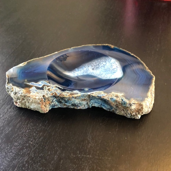 Other | Blue Dyed Agate Bowl | Poshmark